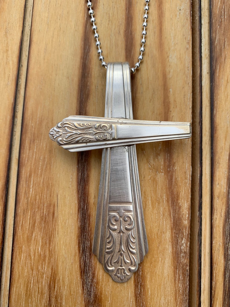 Spoon Handle Cross Necklace Spoon Jewelry - Etsy