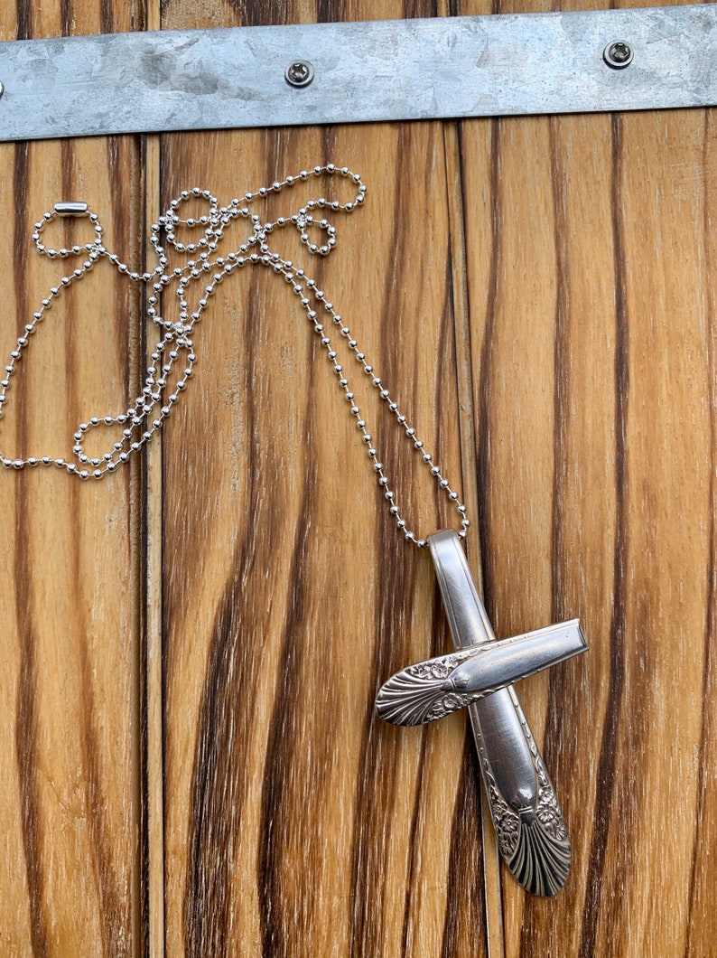 Spoon Handle Cross Necklace. Spoon Jewelry - Etsy UK
