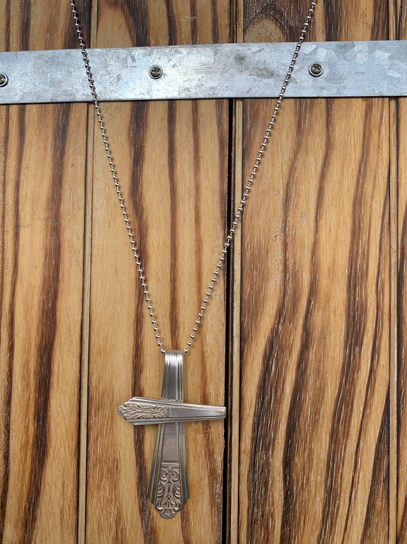 Spoon Handle Cross Necklace Spoon Jewelry - Etsy