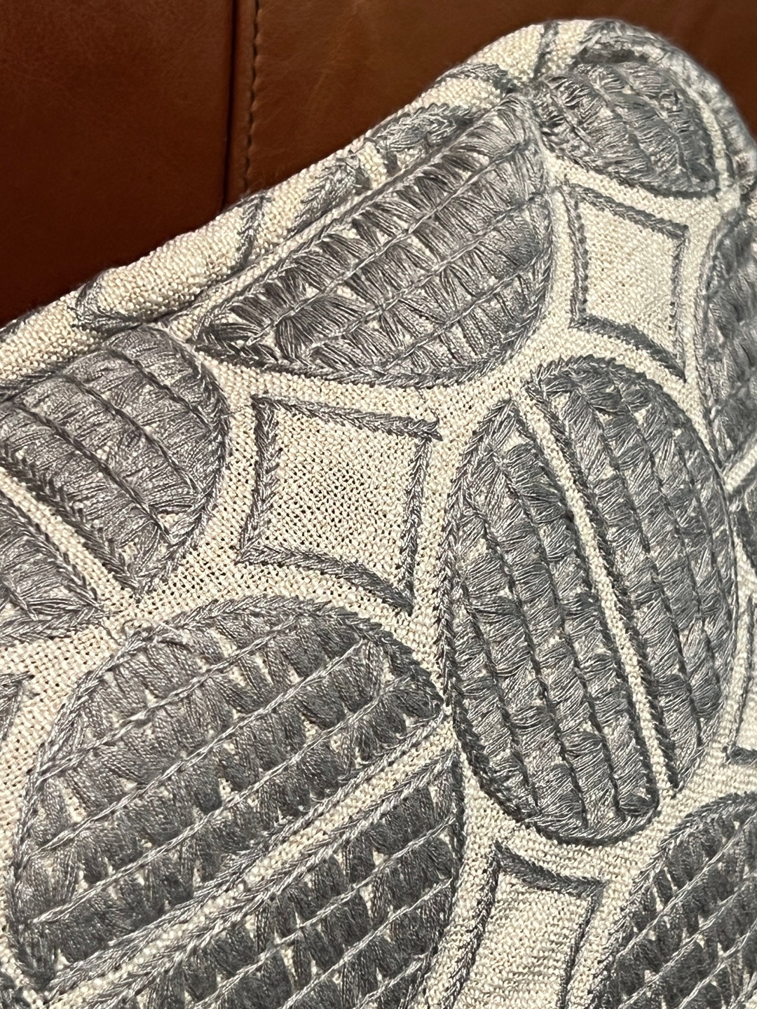 Custom New Grey 20 X 20 Pillow, Custom Welting, Grey, off White Raised ...