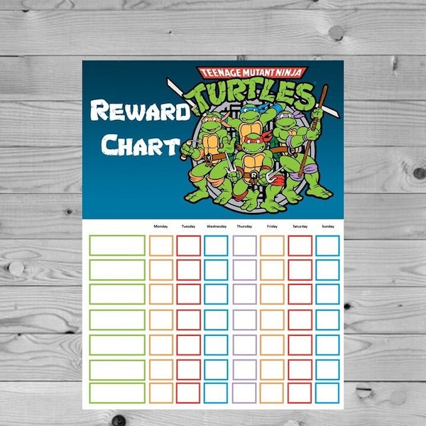 Ninja Turtles Chart - Etsy