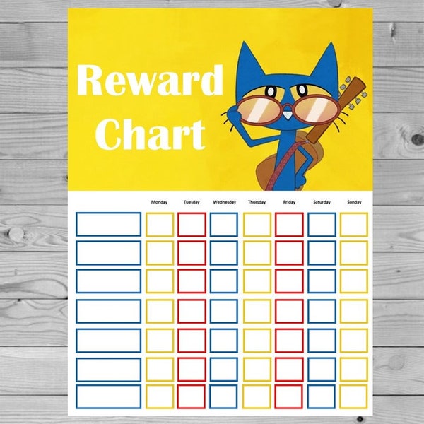 Pete the Cat Reward Chart - Etsy