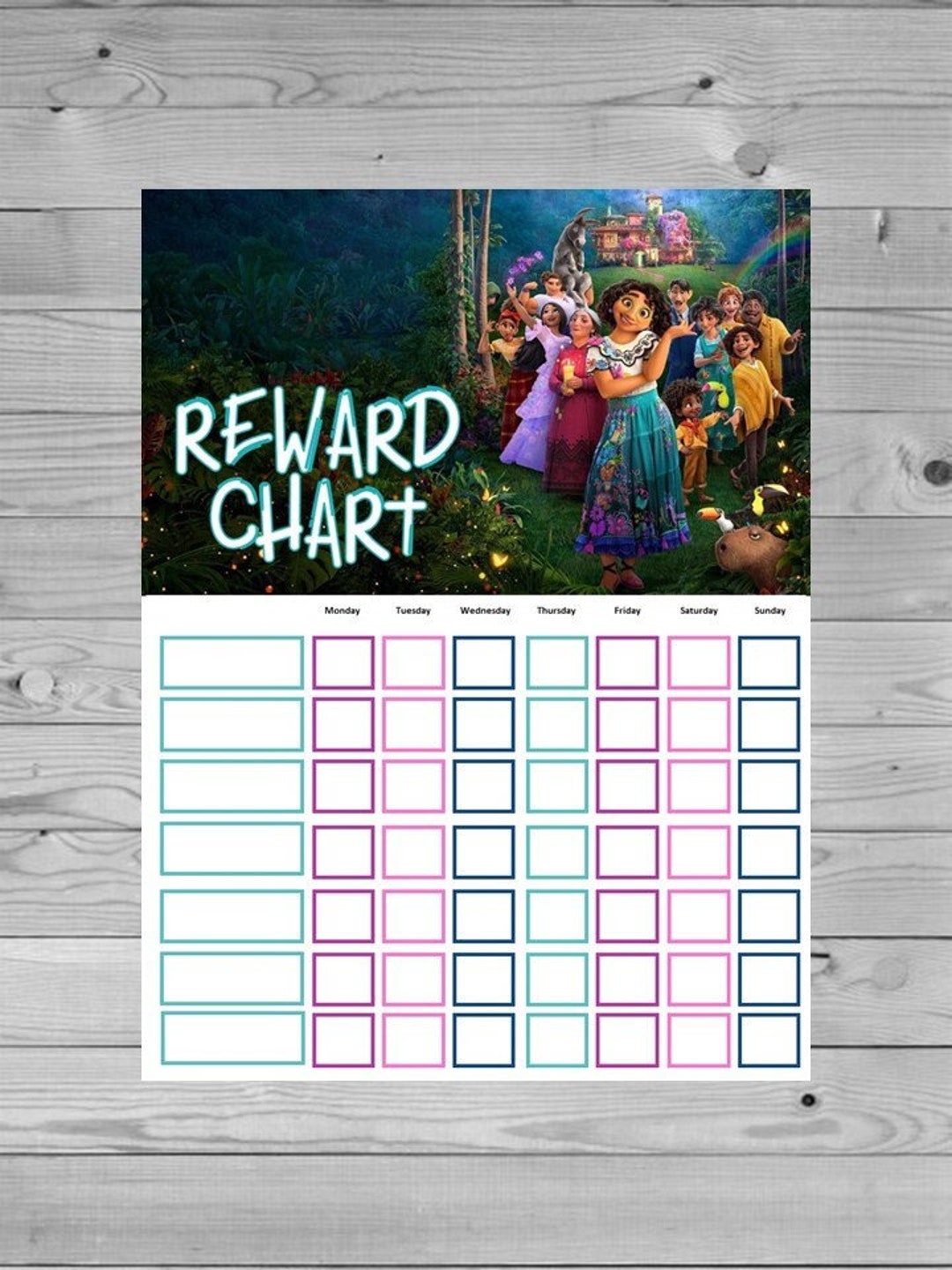 Encanto - Reward Chart - Chore Chart - NO NAME - Etsy
