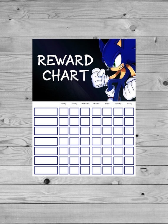 Sonic Reward Chart Chore Chart NO NAME - Etsy