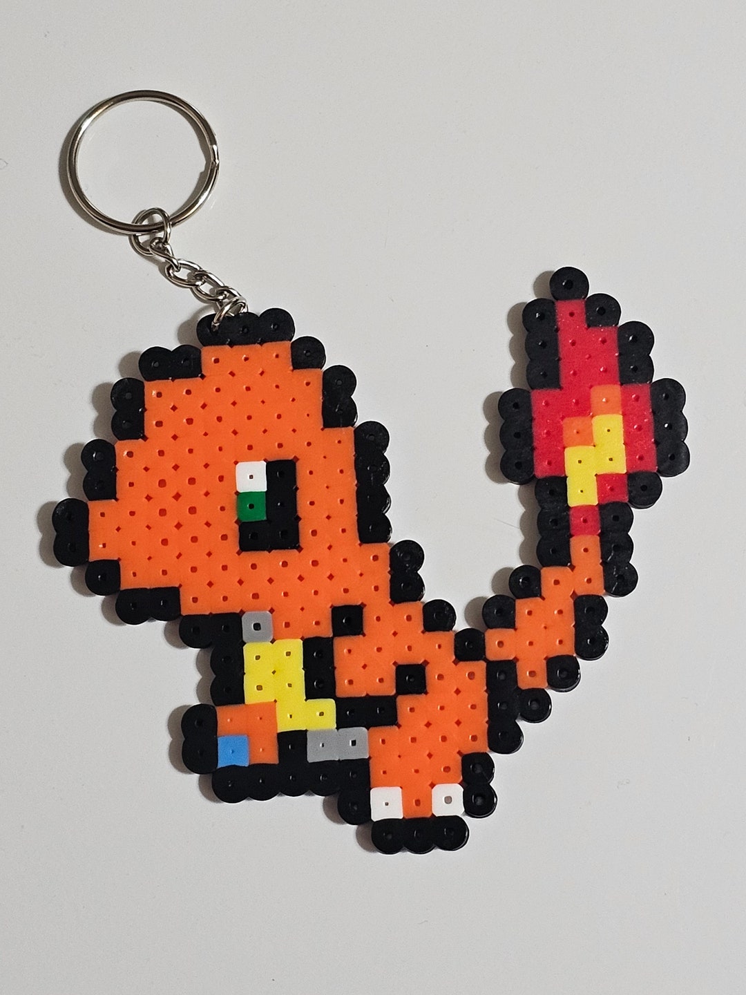 Perler Bead - Charmander - Charmander Keychain - Charmander Art ...