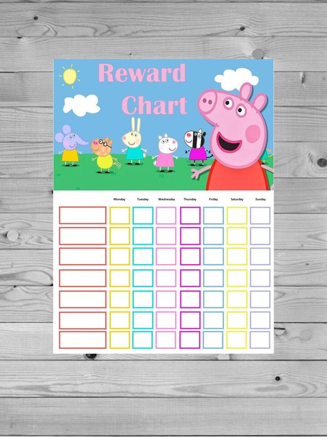 Peppa Pig - Reward Chart - Chore Chart - NO NAME - Etsy