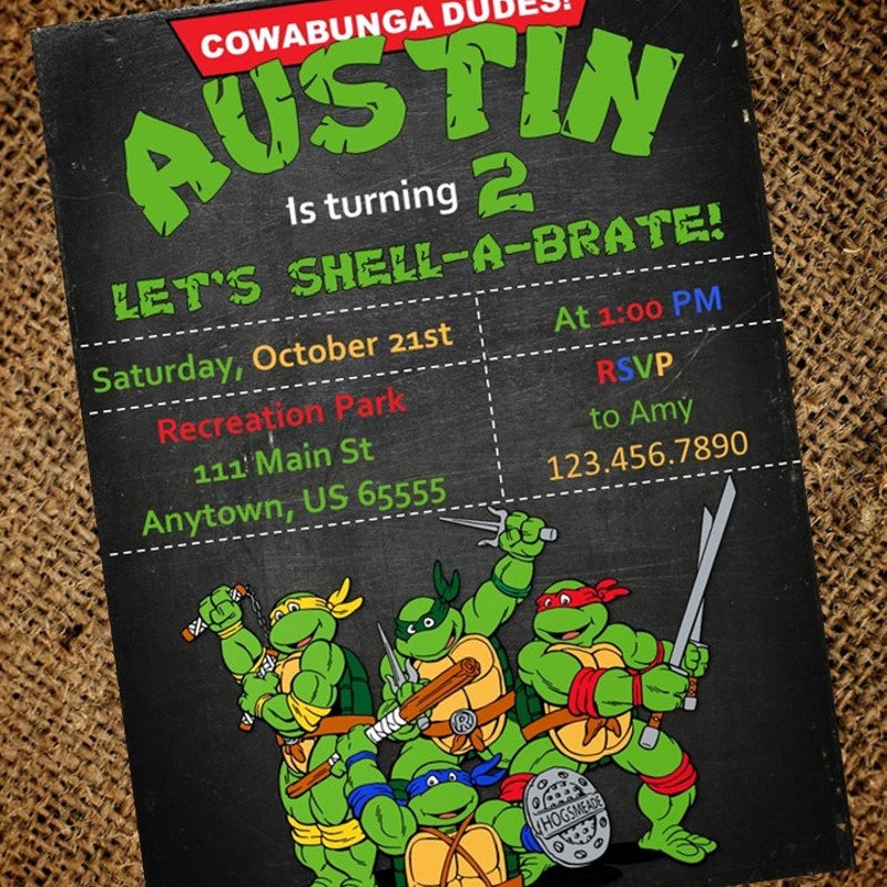Tmnt Birthday Party - Etsy