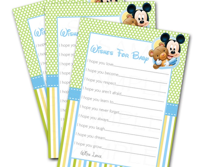 Wishes for Baby -disney Baby Mickey Mouse Inspired Baby Shower ...