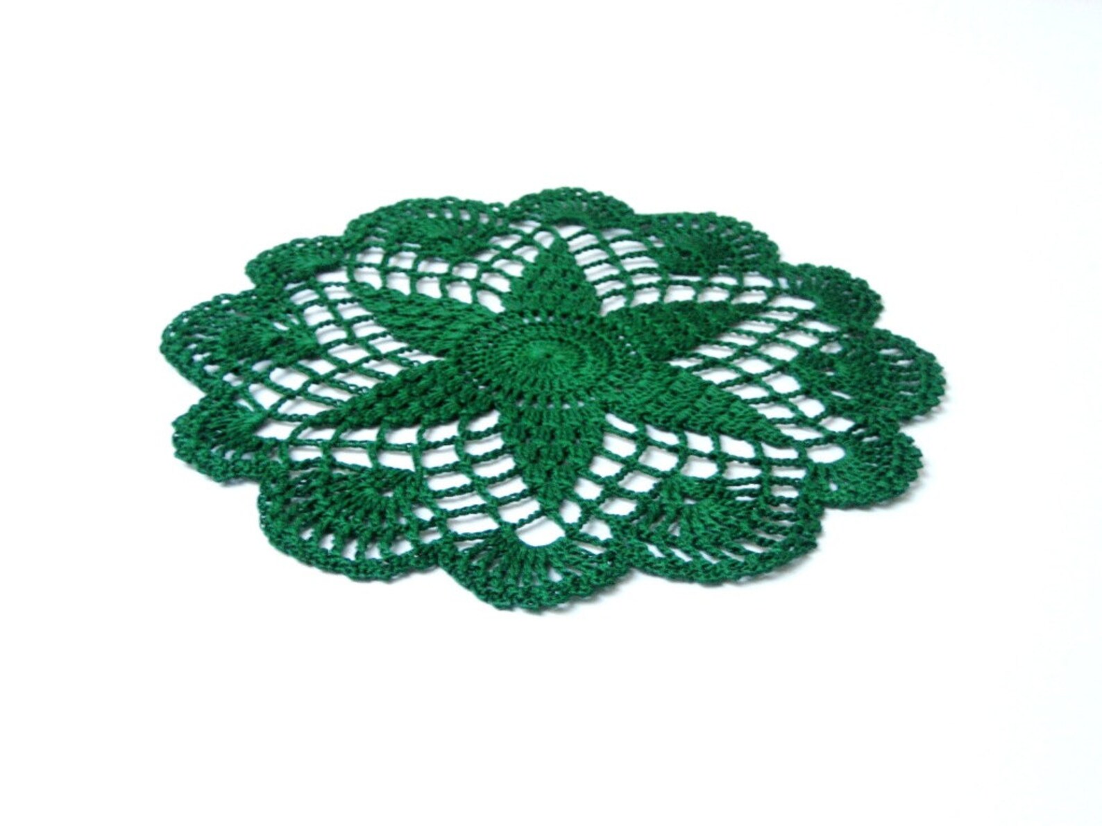 Dark Green Doily Set of 6. Crochet Doily Set. Crochet Easter Gift ...
