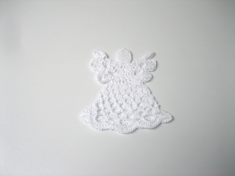 FLAT Angel. White Crochet Angel. Angel Decoration. Christmas Angel ...