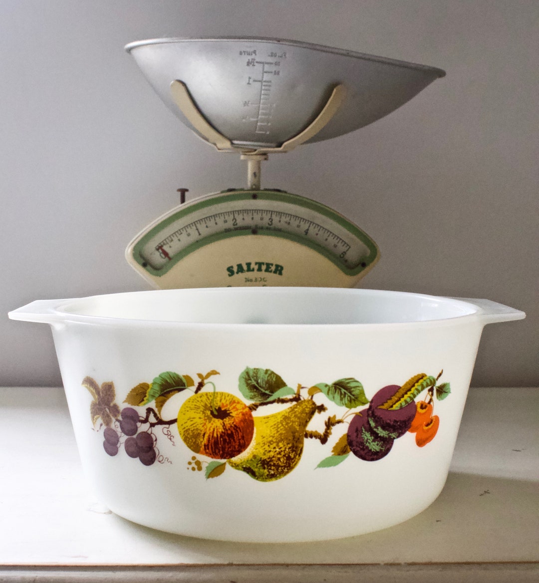 LARGE Vintage Pyrex JAJ "kent Orchard" Ovenproof Casserole Dish/mixing ...