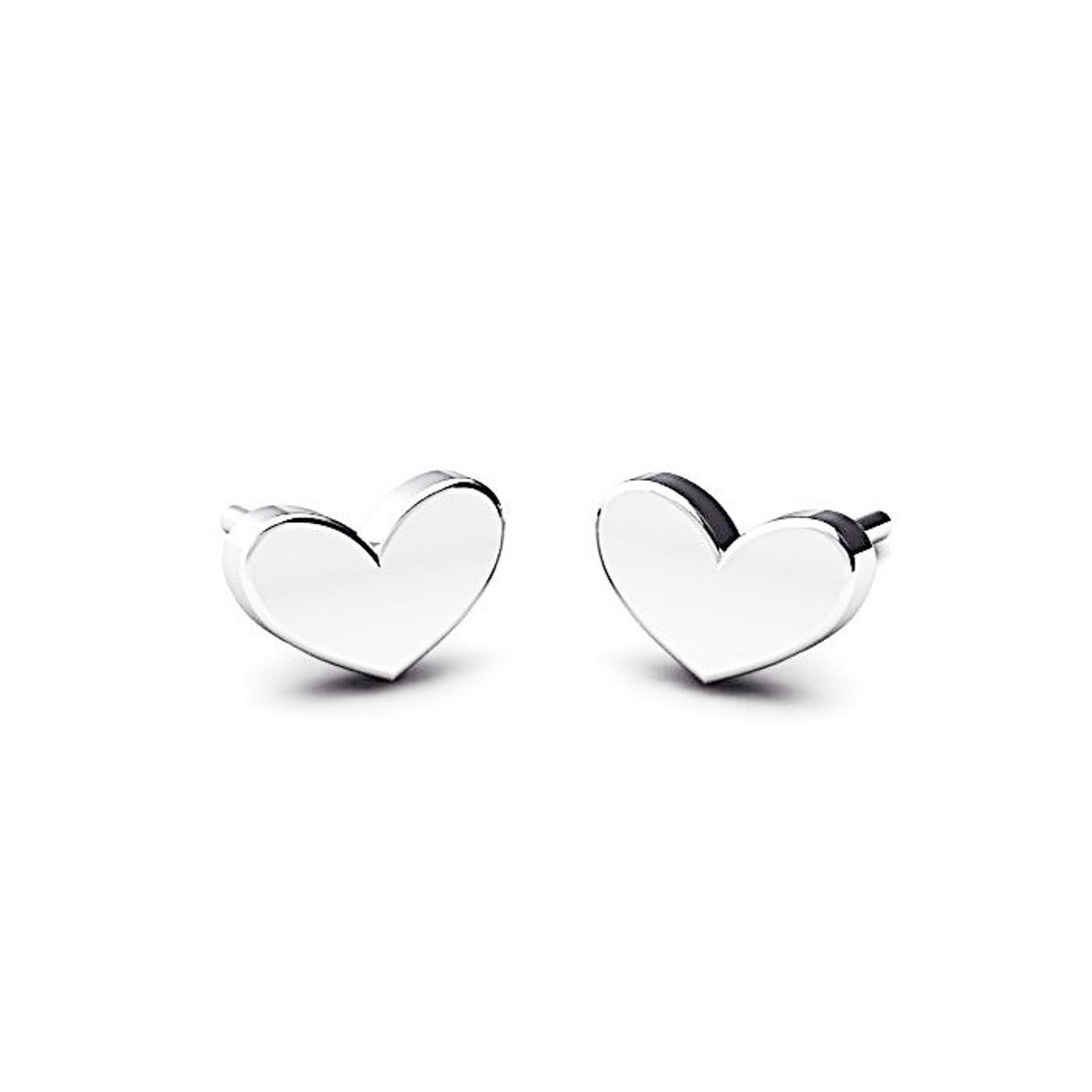 Heart Shape Studs, Sterling Silver Earrings, Tiny and Cute Studs, Gift ...