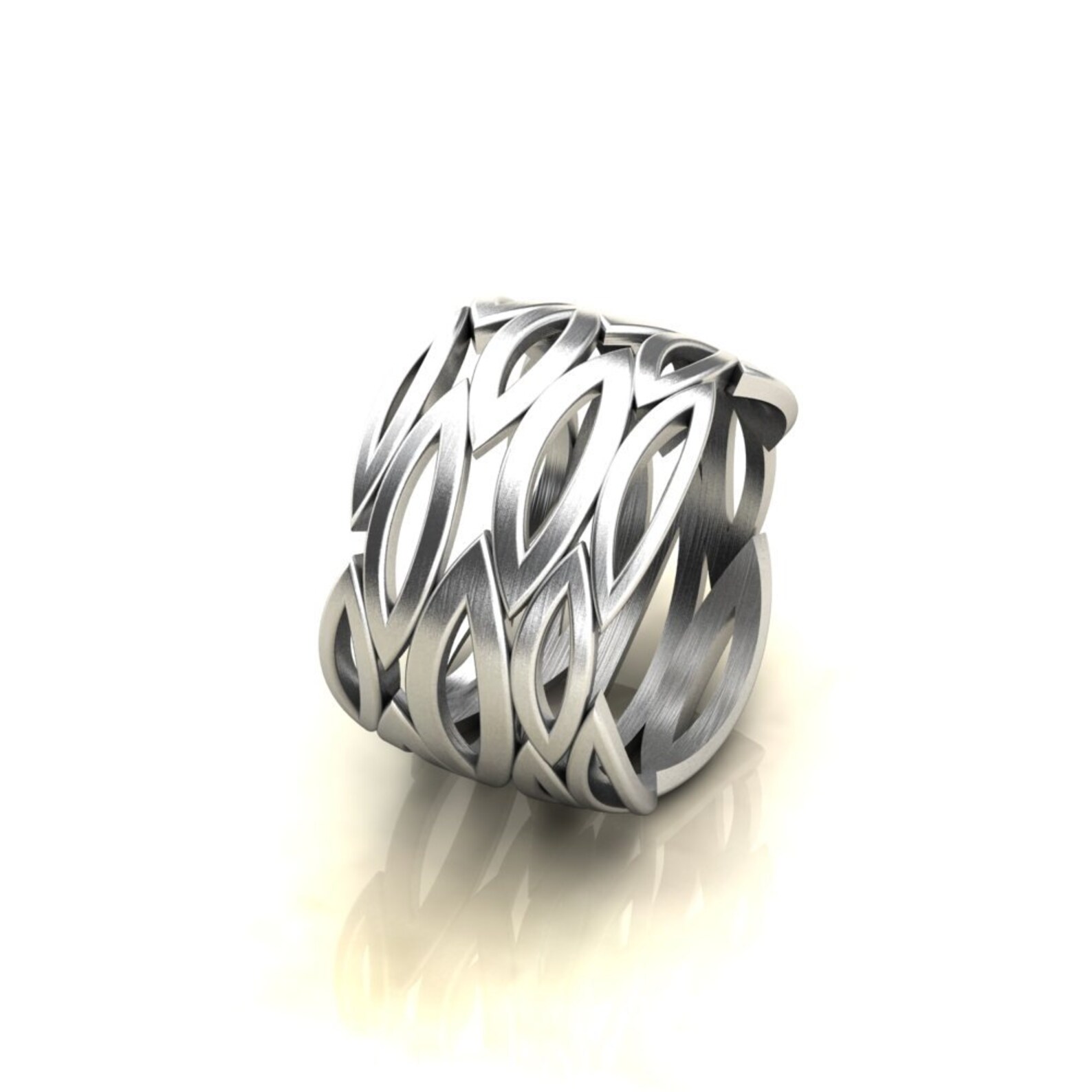 Unique and Modern Sterling Silver Wide Band One of Kind - Etsy