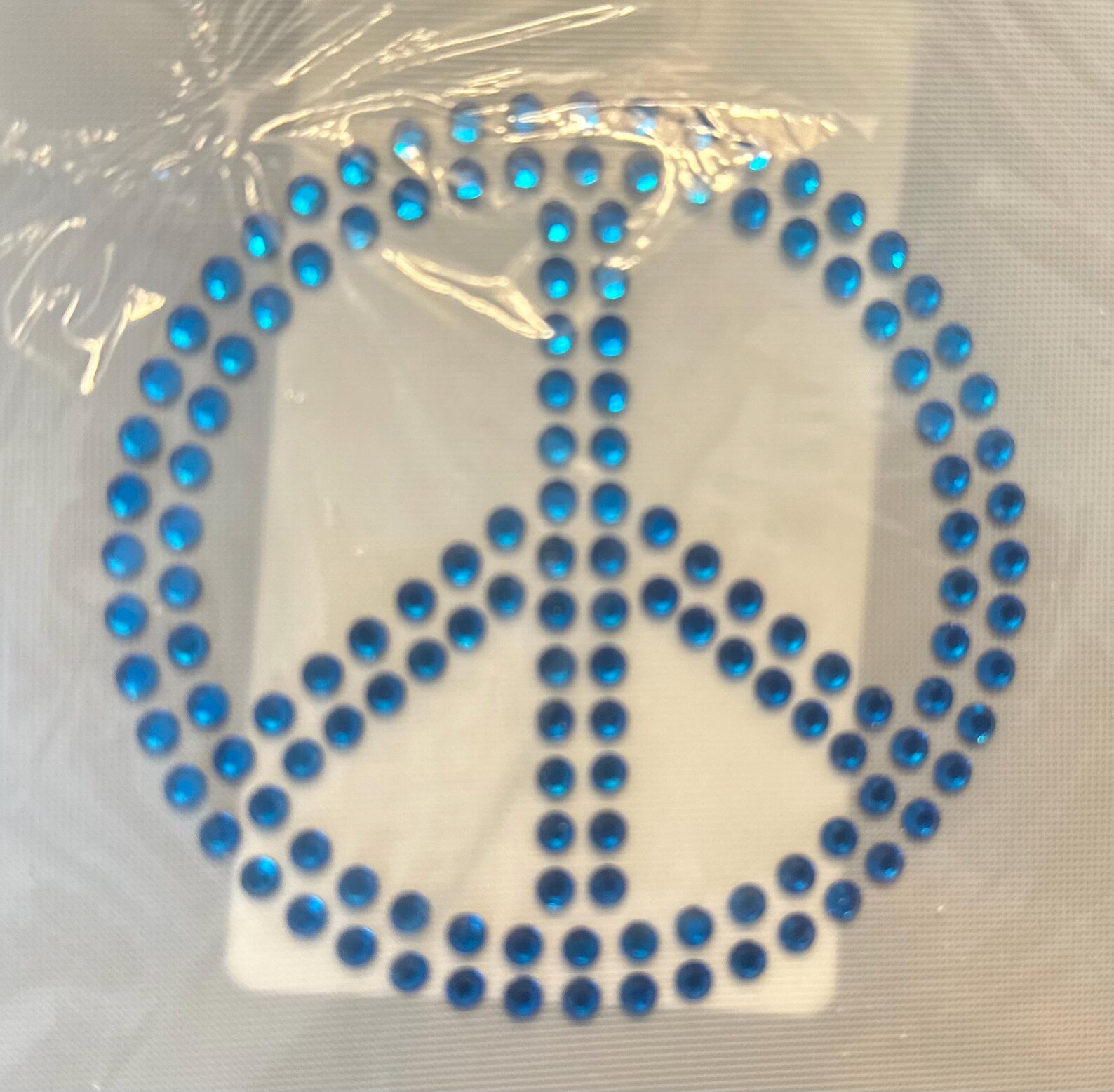 Blue Peace Sign Rhinestone Applique - Etsy