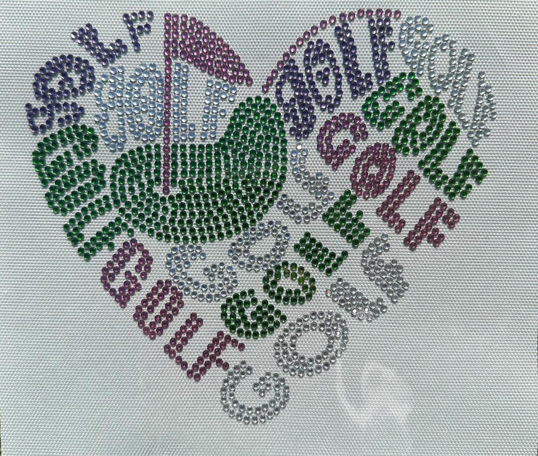 Small Golf Rhinestone Applique - Etsy