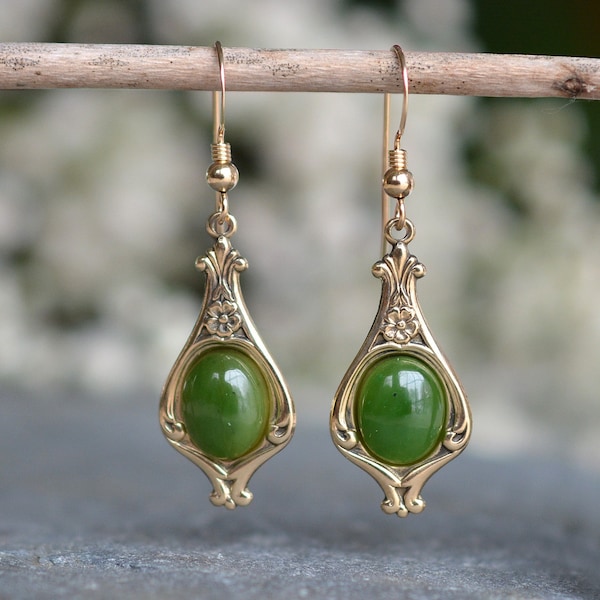 Jade Earrings - Etsy