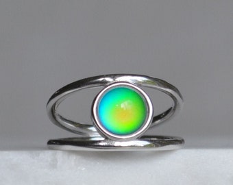Mood Stone Ring Sterling Silver Small - Etsy