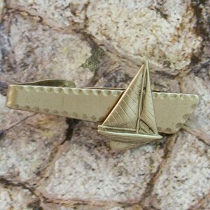 Sailboat Tie Clip, Silver Sailing Tie Bar , Nautical Tie Tac - Etsy