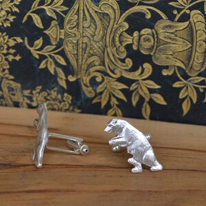 Grizzly Bear Cufflinks , Silver California Cuff Links, Standing Bear ...