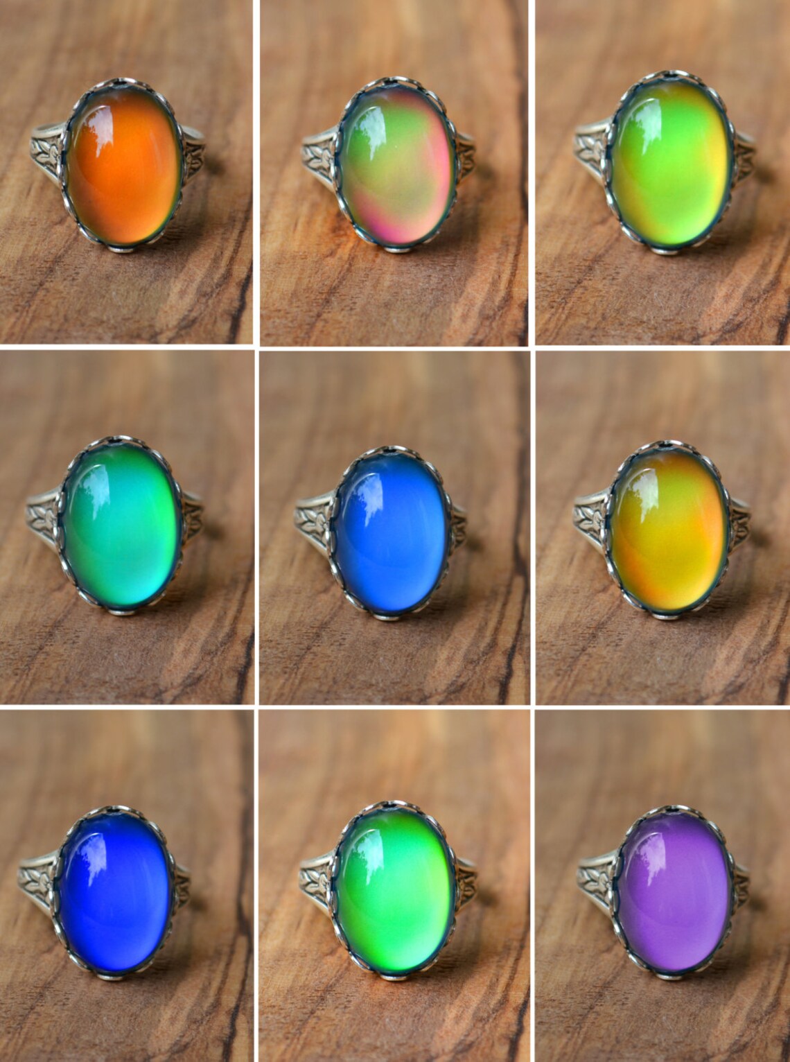 Mood Ring Color Changing Mood Stone Vintage Inspired Mood | Etsy