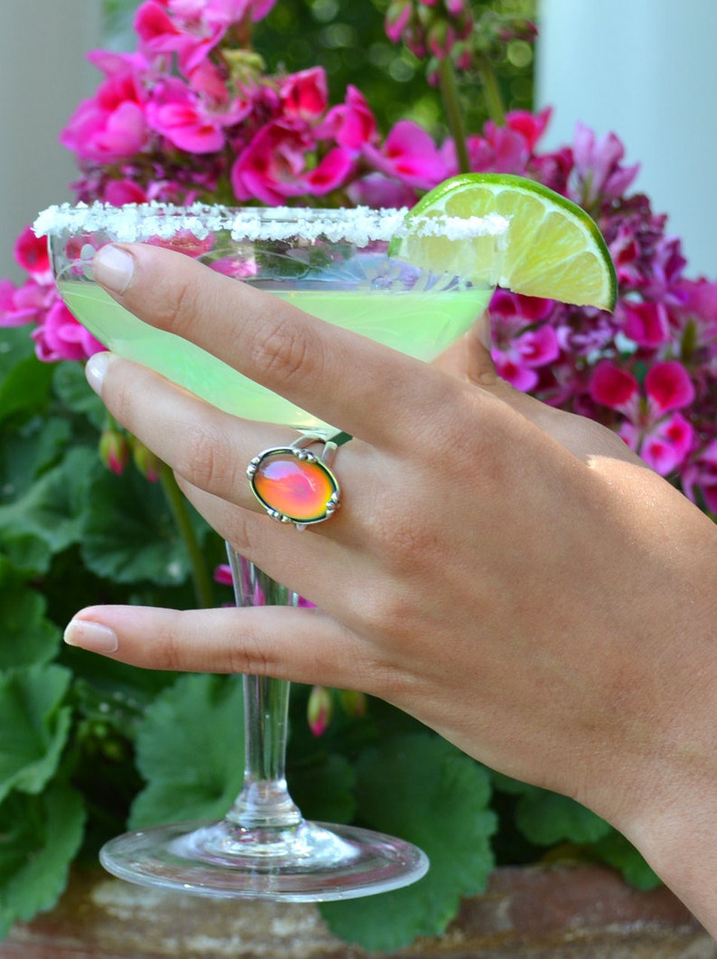 Mood Ring Sterling Silver Mood Ring Color Changing Rings | Etsy