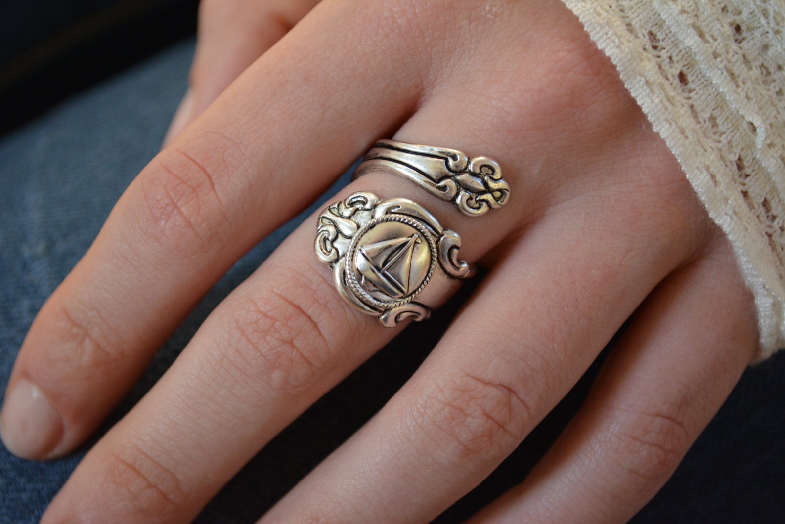 Spoon Ring Thumb Ring Nautical Spoon Ring Sailing Ring | Etsy