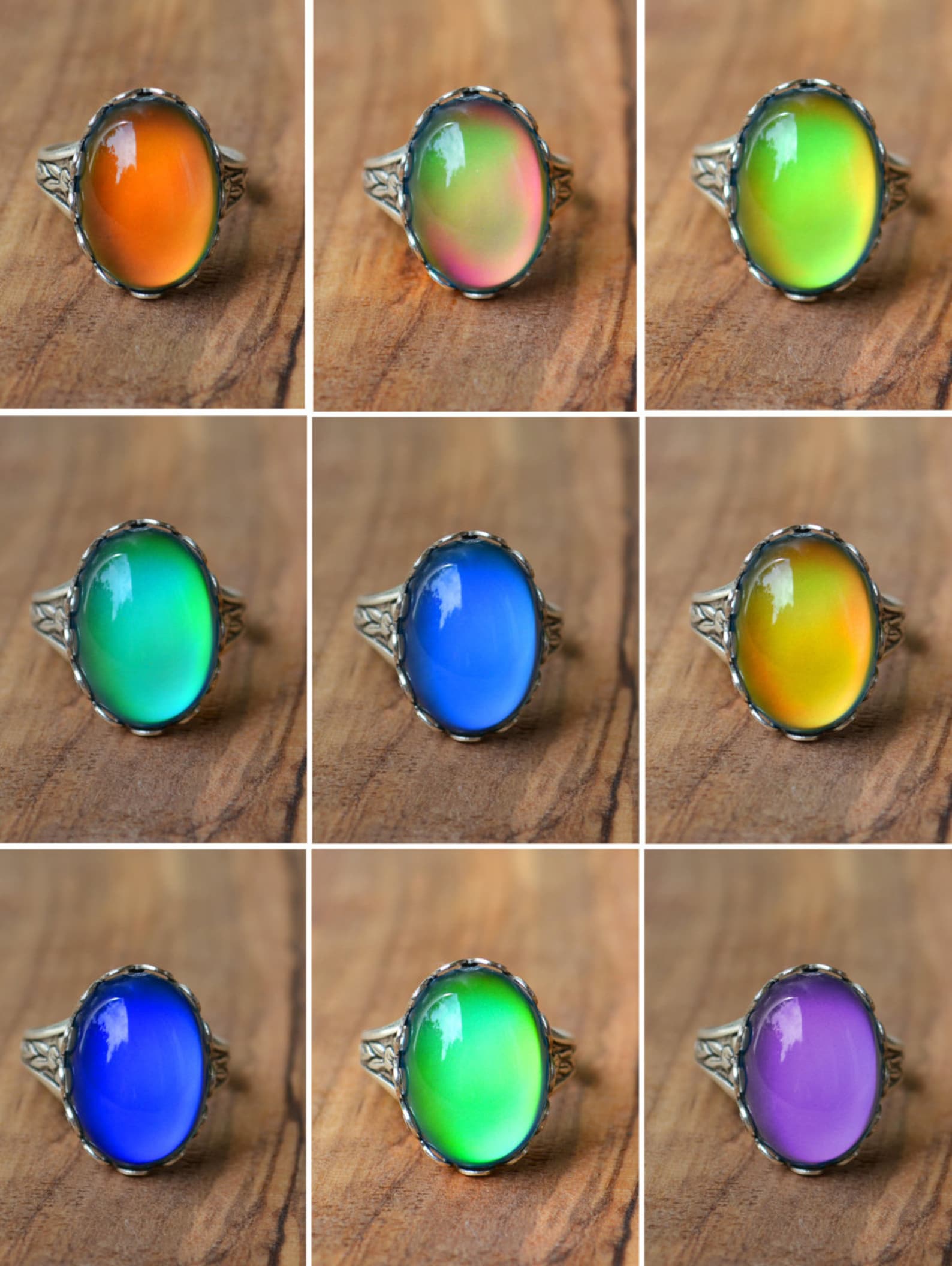 Mood Ring Mood Stone Jewelry Color Changing Boho Ring - Etsy