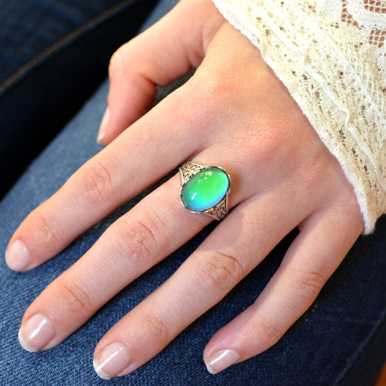 Mood Ring Color Changing Mood Stone Vintage Inspired Mood - Etsy UK