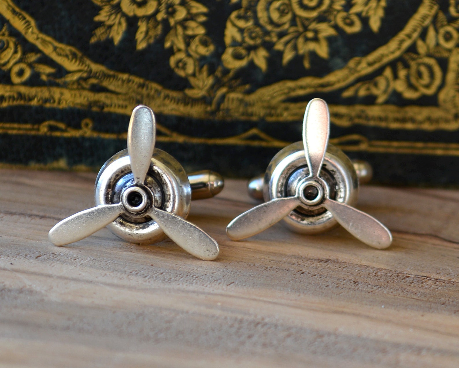 Propeller Cufflinks Gifts for Pilot Steampunk Cufflinks | Etsy