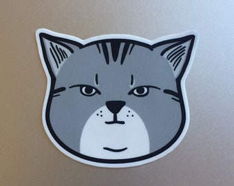 Comfy Paws: Adorable Fat Cat Sticker - Etsy