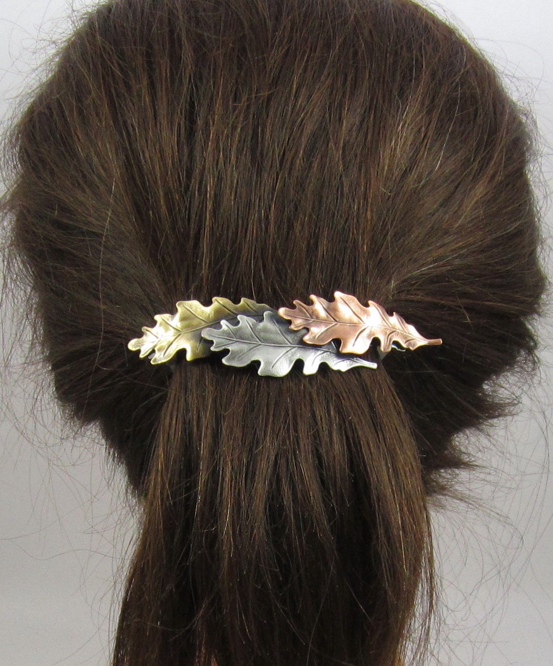 LEAF FRENCH BARRETTE 80mm- Thick Hair Barrette- Hair Accessories ...