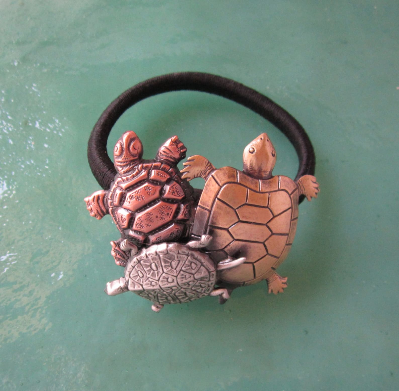 PONYTAIL and SCARF Holder Turtles- Hair Ties- Hair Accessory- Hair ...