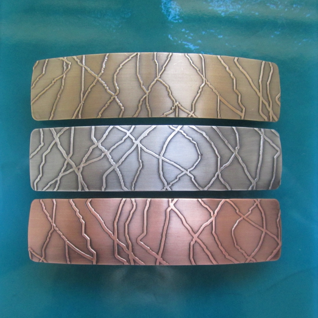 BIG HAIR 100MM French Barrette- Lightning Design- Thick Hair Barrette ...