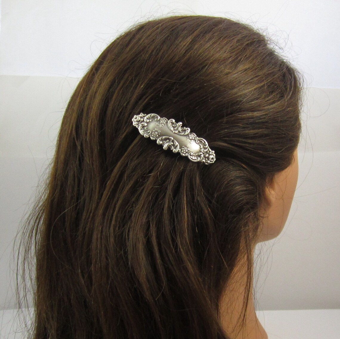 VICTORIAN FRENCH BARRETTE 60mm- Barrettes for Thin Hair- Hair ...