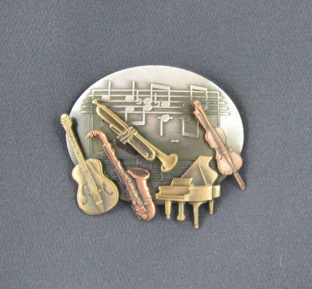 Musical Instruments Brooch- Music Teacher Gift- Musicians Gift- Music ...