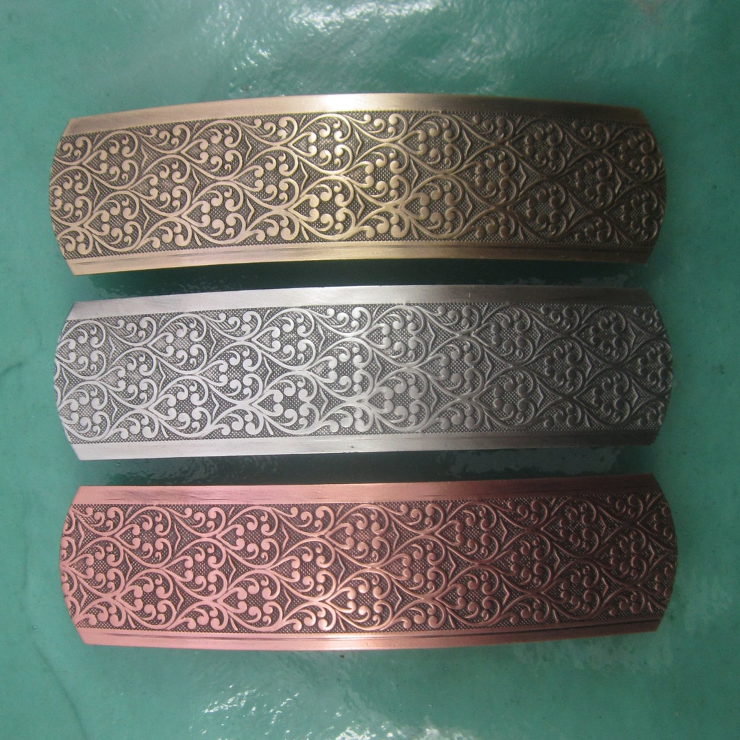 Big Hair 100mm French Barrette- Thick Hair Barrette- Scroll Design ...