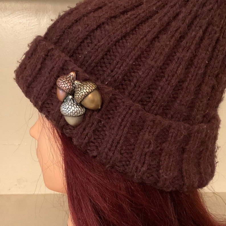 Acorn Pin- Acorn Brooch- Fall Jewelry- Autumn Jewelry- Fall Pin- Hat ...