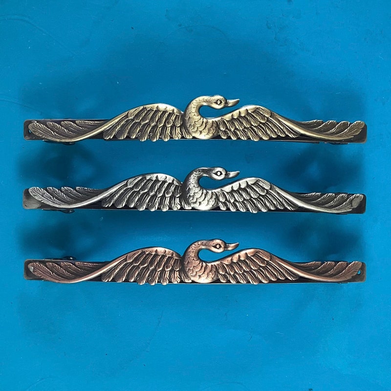 Silver Swan Hair Clip - Etsy