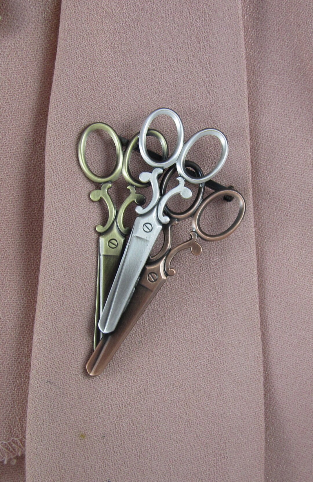 Scissors Brooch- Hair Stylist Gift- Hair Stylist Jewelry- Scissor Fob ...