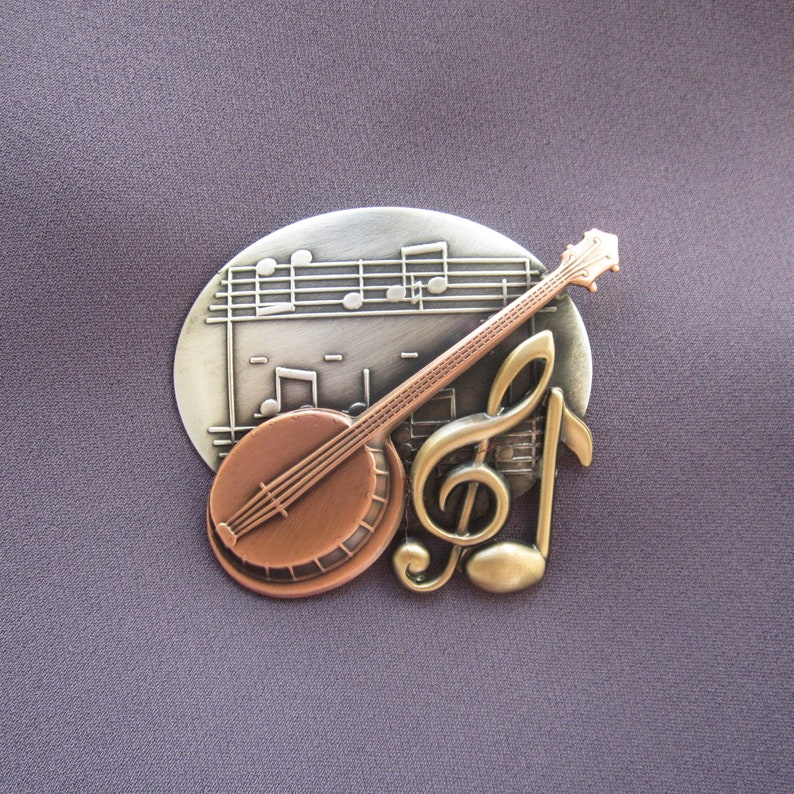 Banjo Brooch- Banjo Jewelry- Banjo Pin- Banjo Gift- Music Award- Music ...