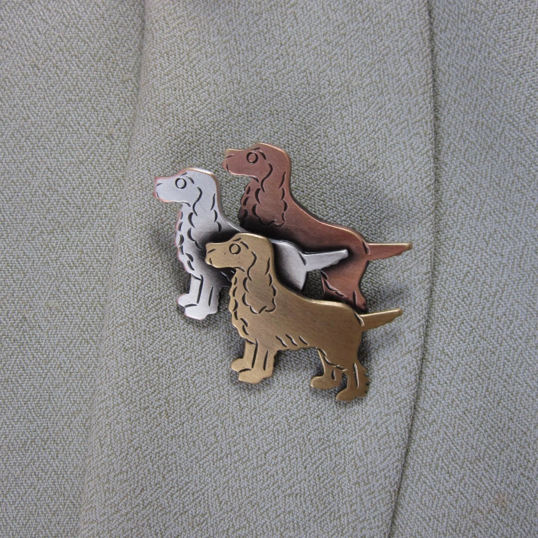 Cocker Spaniel Brooch- Dog Lover Gift- Dog Rescue Jewelry- Cocker ...