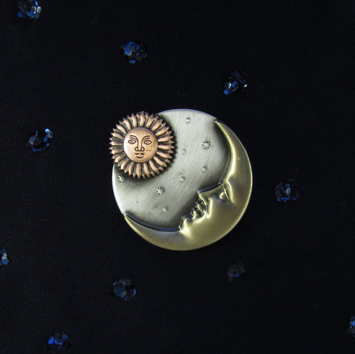 Celestial Brooch- Sun Moon Stars- Celestial Pin- Celestial Jewelry - Etsy