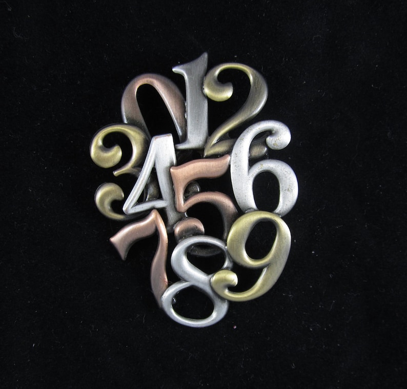 Numbers Brooch- Math Jewelry- Teacher Gift- Math Teacher - Etsy