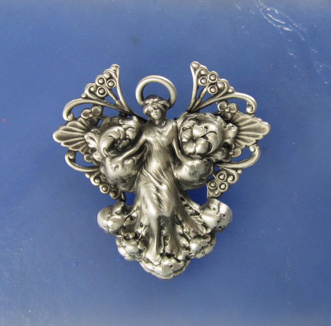 Angel Brooch-sterling Silver Ox - Etsy