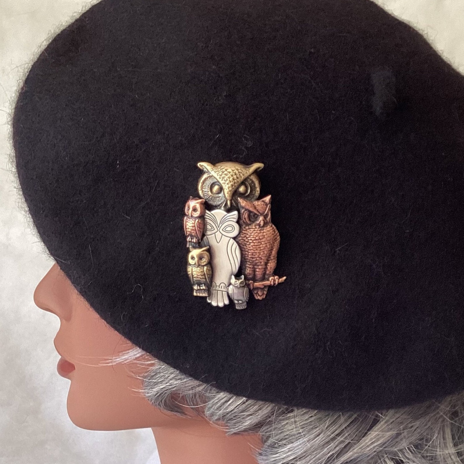 Owl Brooch Owl Jewelry Owl Pin Owls Hat Pins for Women - Etsy