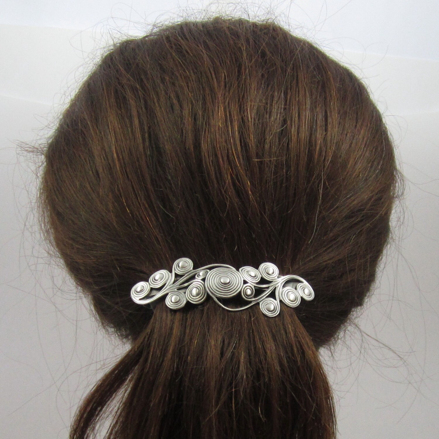 SPIRAL FRENCH BARRETTE 80mm- Thick Hair Barrette- Hair Accessories ...