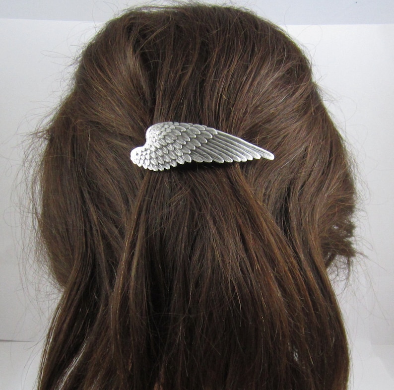 WING FRENCH BARRETTE 70mm- Angel Wing- Hair Accessory- Barrettes and ...