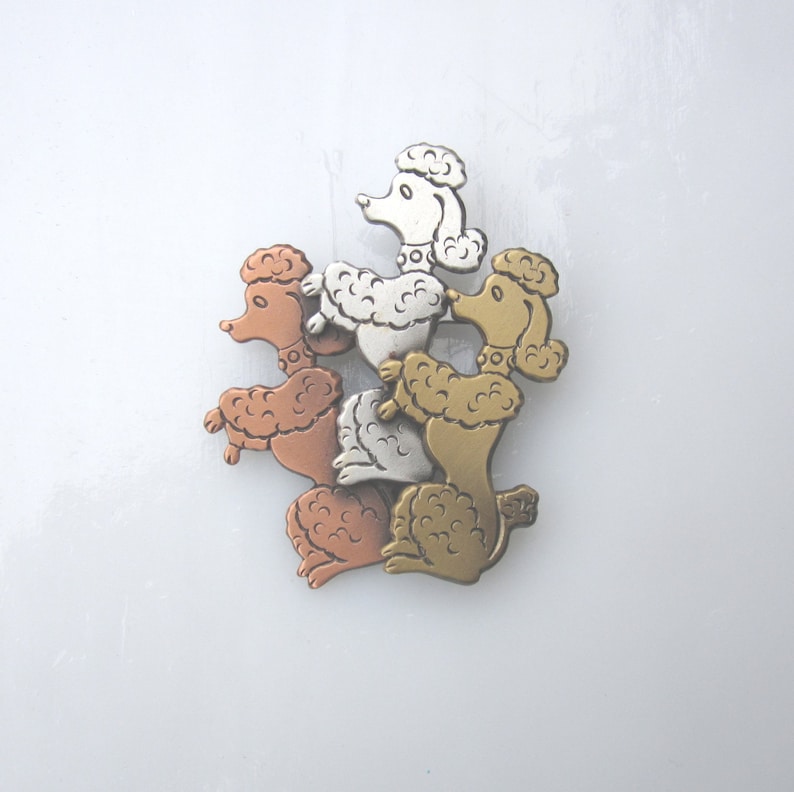 Sitting Pretty Poodle Brooch - Etsy