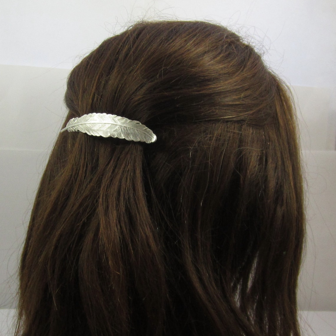 FEATHER FRENCH BARRETTE 70MM- Barrettes and Clips- Feather Hair ...