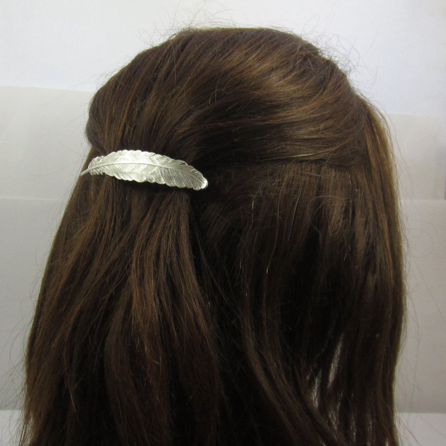 FEATHER FRENCH BARRETTE 70MM- Barrettes and Clips- Feather Hair ...